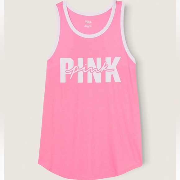 PINK Victoria's Secret | Tops | Victorias Secret Pink Racerback Tank ...